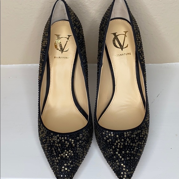 VC Signature | Shoes | Vc Signature Black Satin Pumps | Poshmark